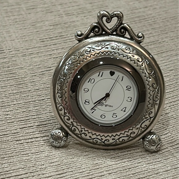 Brighton | Accessories | Brighton Memphis Etched Clock Silver Tone With ...
